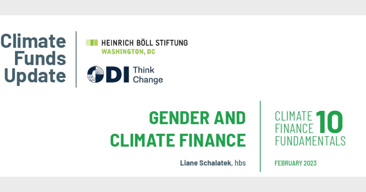 Climate Finance Fundamentals 10: Gender and Climate Finance | Heinrich ...