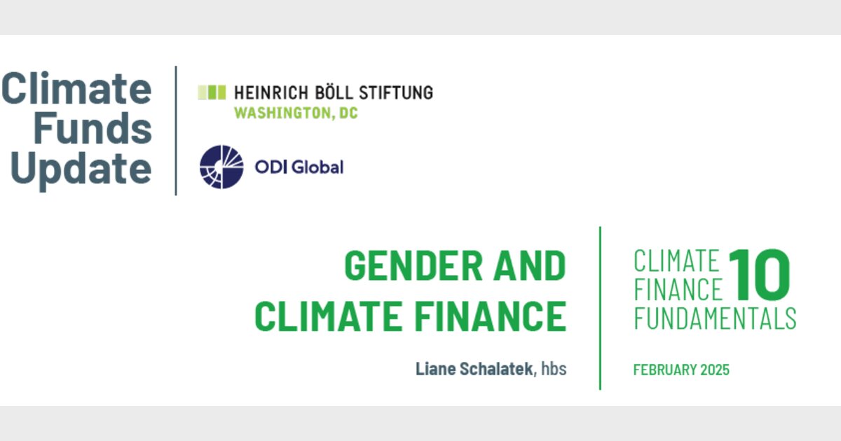 Climate Finance Fundamentals 10: Gender and Climate Finance | Heinrich ...