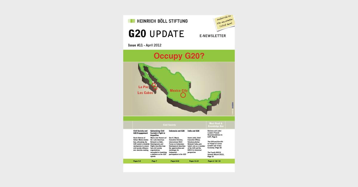 G20 Update #11 - Occupy G20? | Heinrich Böll Stiftung | Washington, DC ...