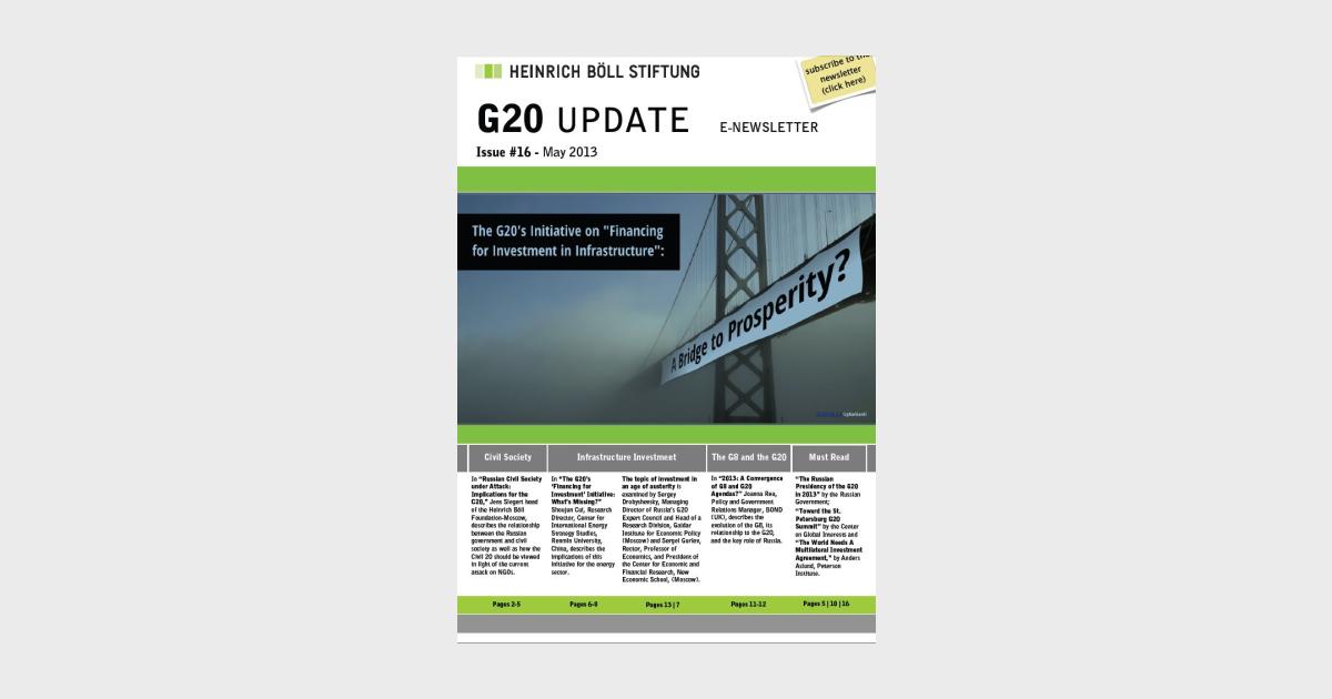G20 Update #16 - The G20's Initiative on "Financing for Investment in ...