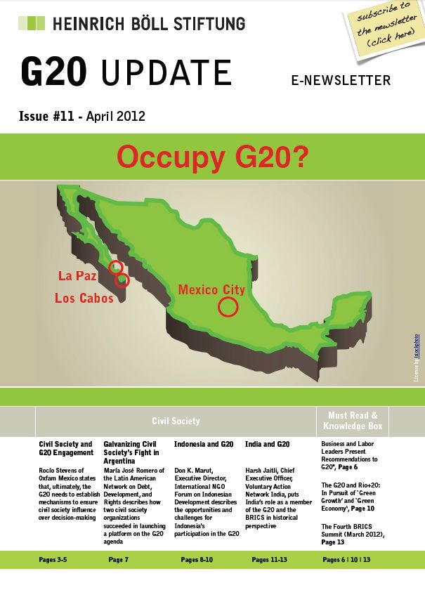 G20 Update #11 - Occupy G20? | Heinrich Böll Stiftung | Washington, DC ...